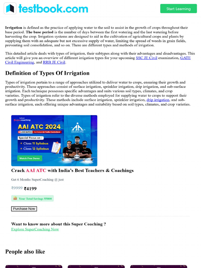 Types of Irrigation - Know The Definition, Types, Importance ...