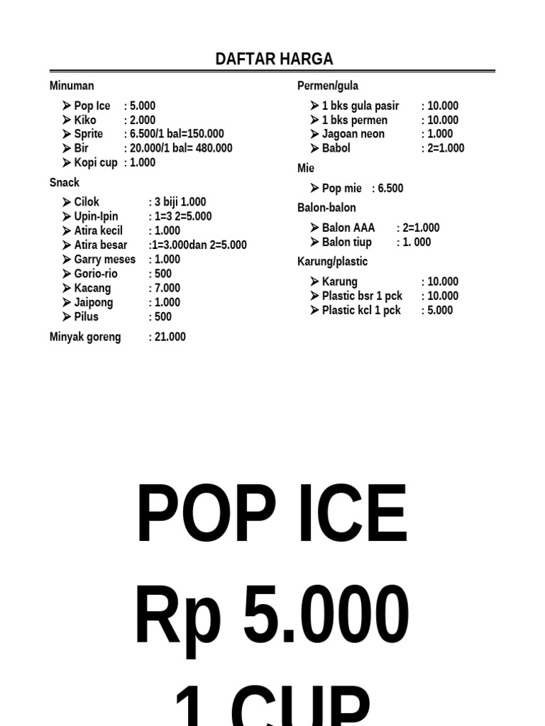 DAFTAR HARGA | PDF