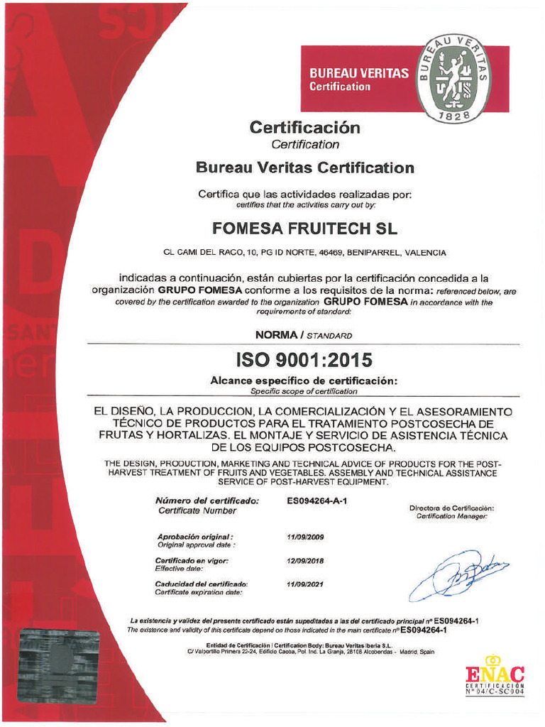 Fomesa ISO | PDF