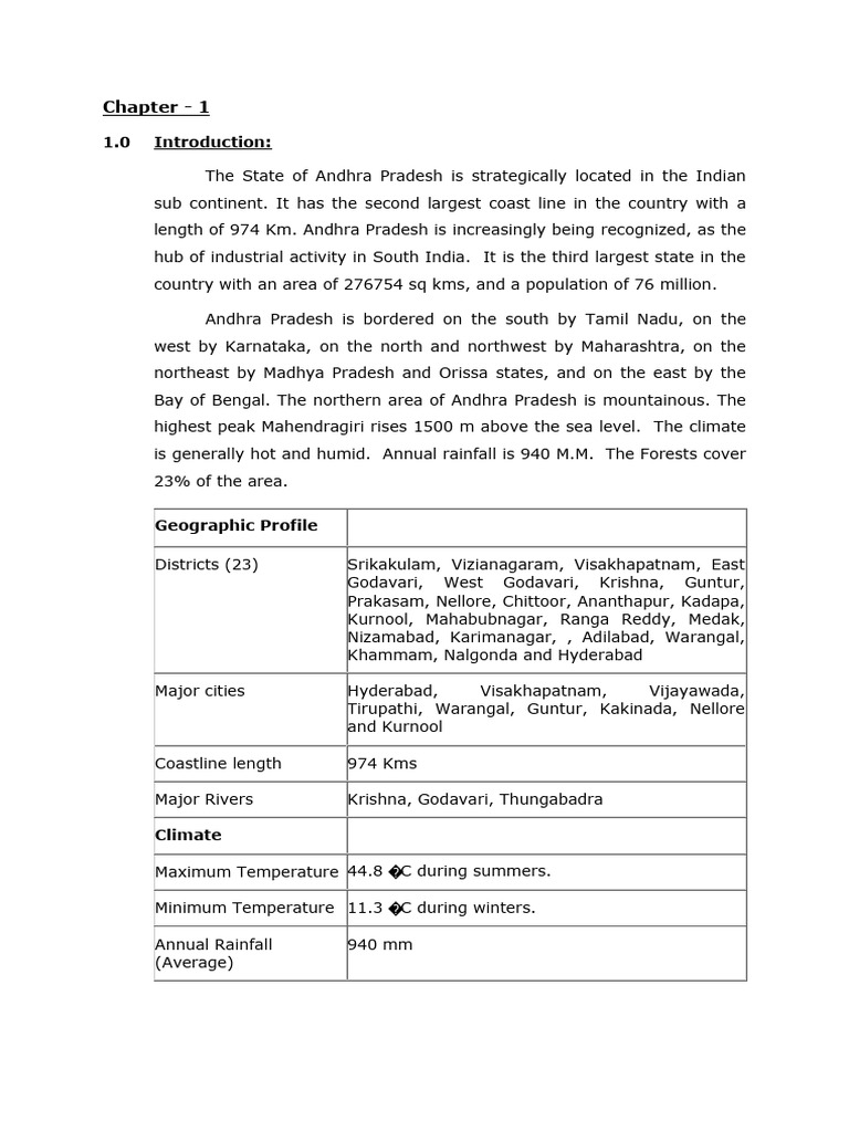 Andhra Pradesh Geography English Medium | PDF | Earth Sciences