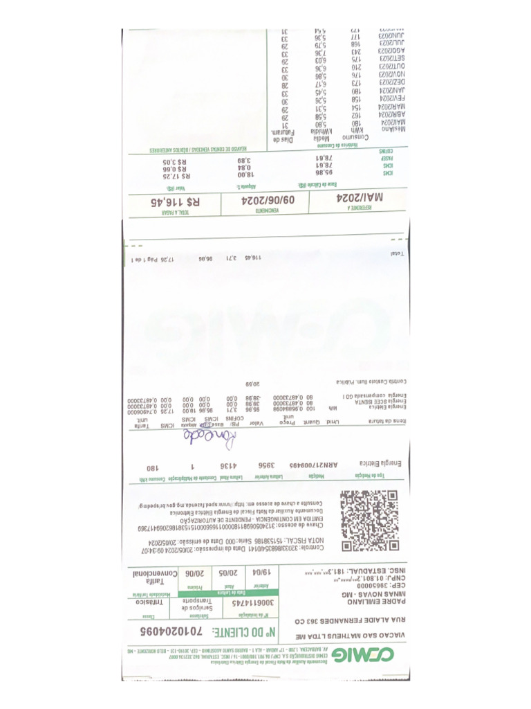 Documento Auxiliar Da Nota Fiscal de Energia Elétrica Eletrônica | PDF