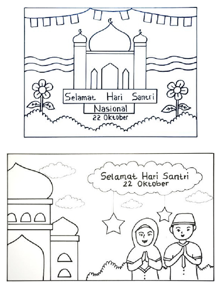 Mewarnai Hari Santri | PDF