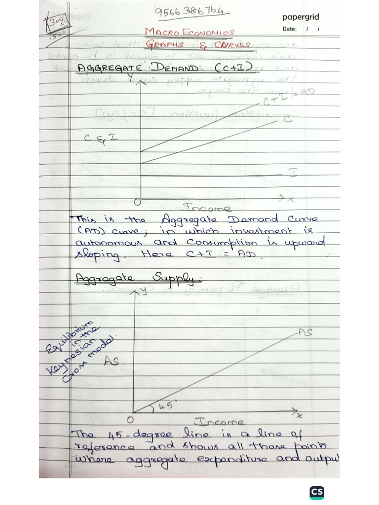 Class XII Macroeconomics - Graphs and Curves | PDF