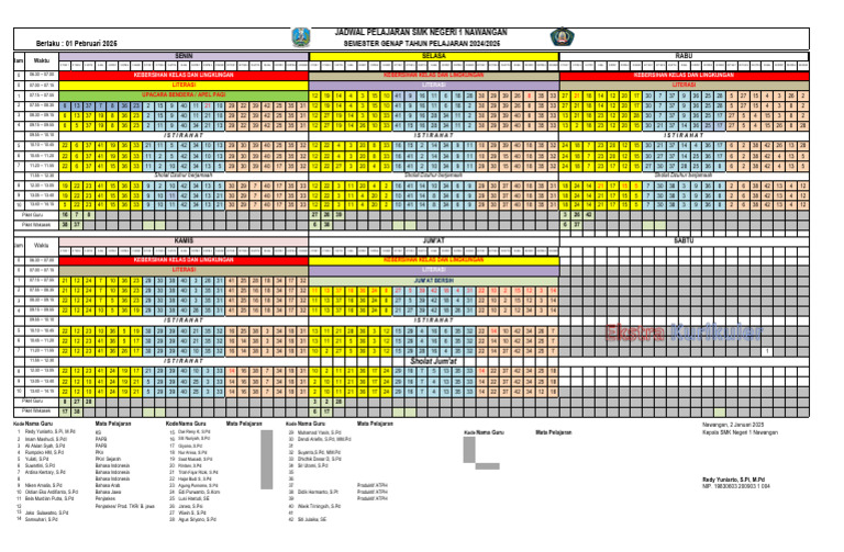 @ Jadwal KBM Genap 24-25 Edisi Pebruari @ | PDF