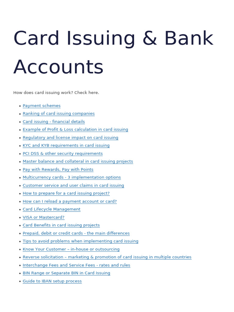 card-issuing-bank-accounts (1) | PDF | Payment Card Industry Data ...