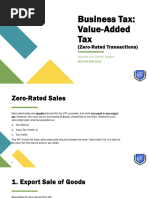 Zero-Rated Sales | PDF | Invoice | Value Added Tax