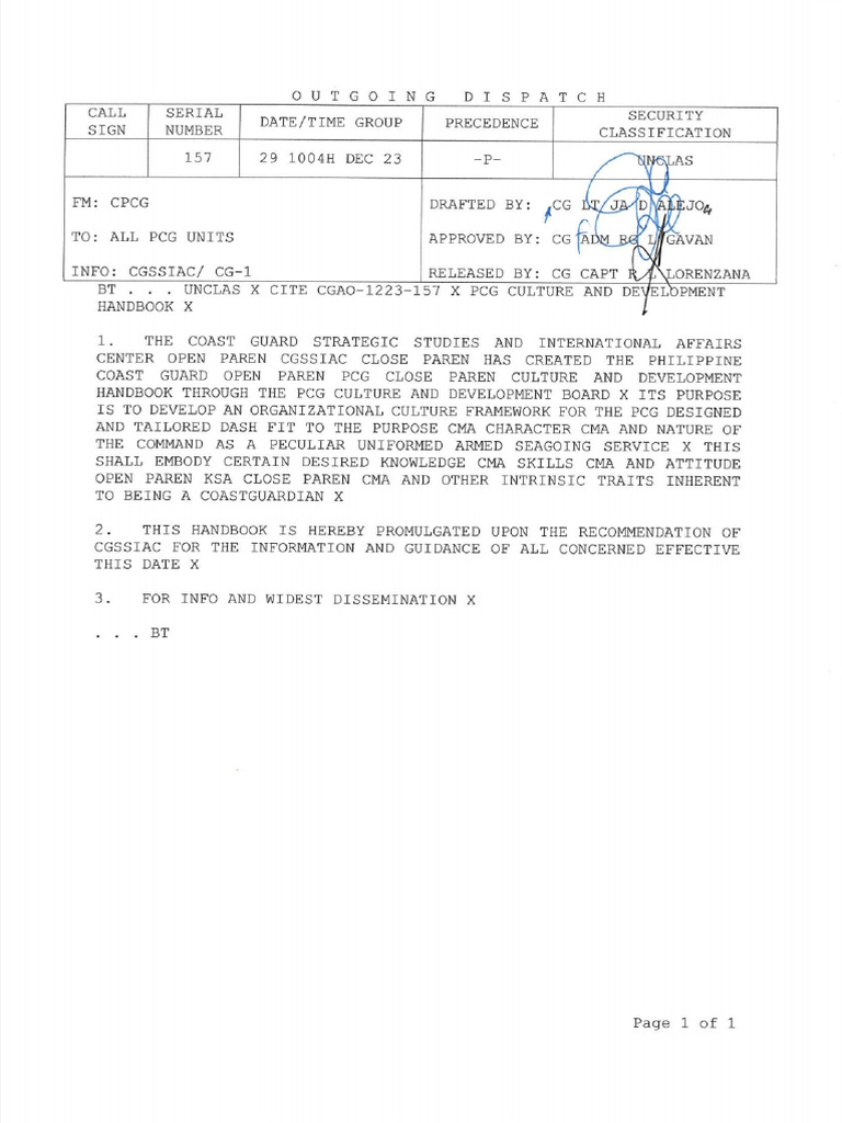 Philippine Coast Guard Culture Handbook | PDF | United States Coast ...