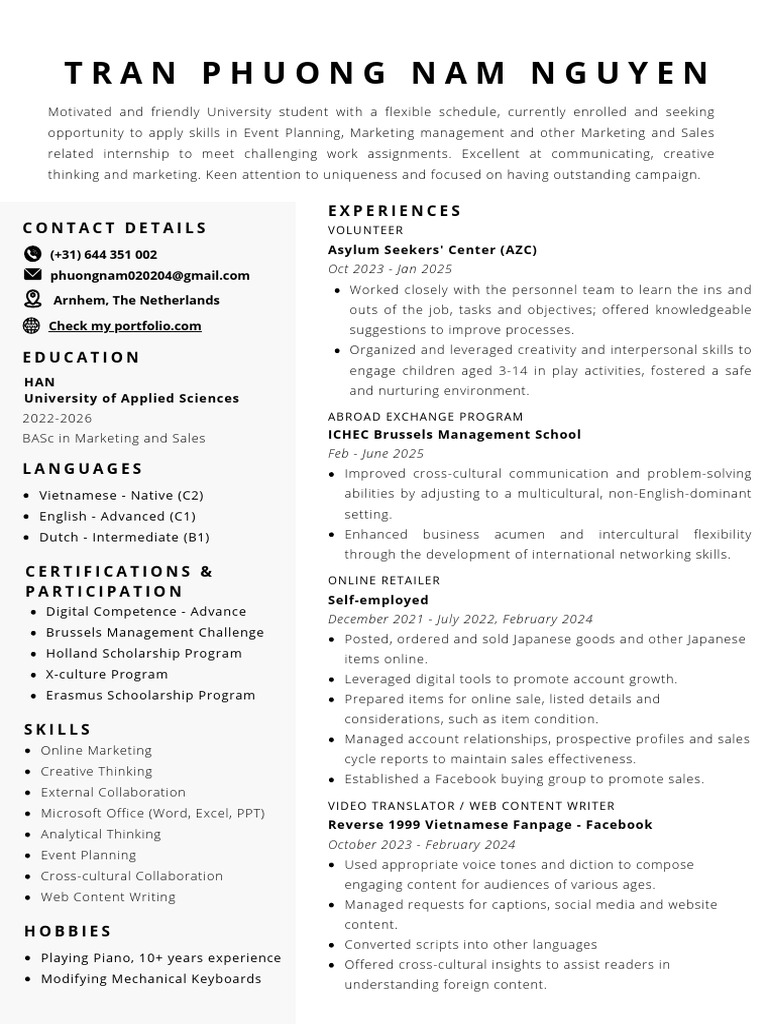 TPN Nguyen CV Ver25.2.2025 | PDF | Human Communication | Learning