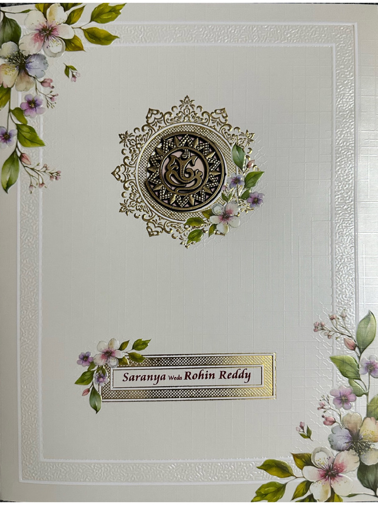 Saranya's Invitation | PDF