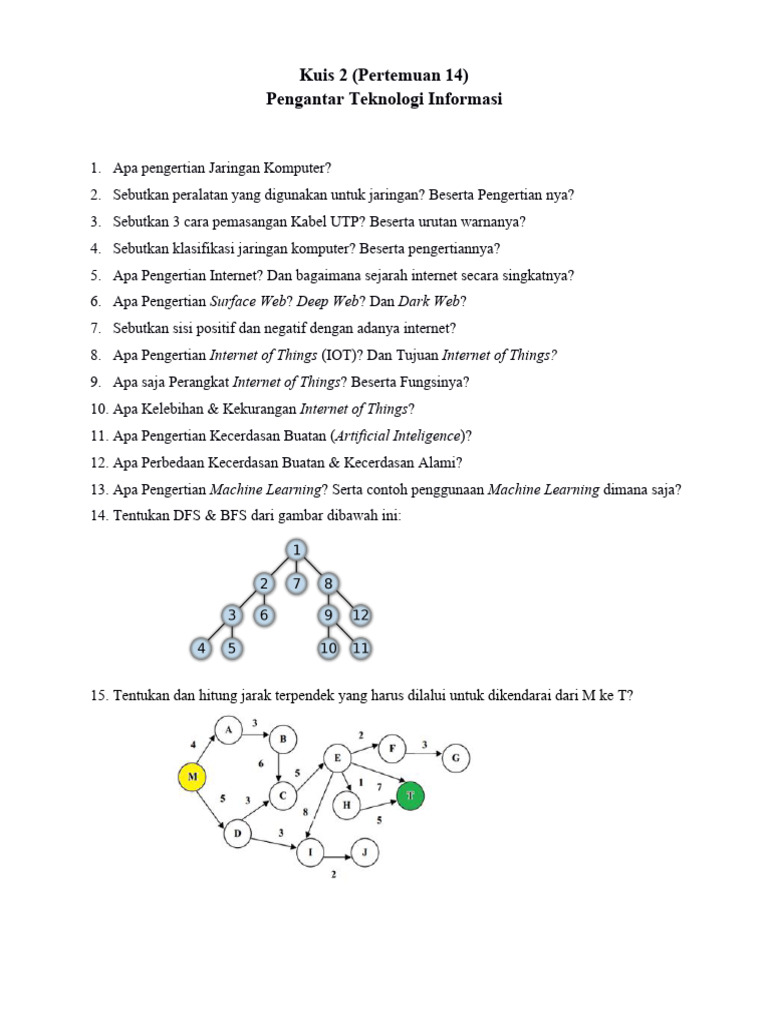 Kuis 2 PTI (Pertemuan 14) Tahun 2025 | PDF