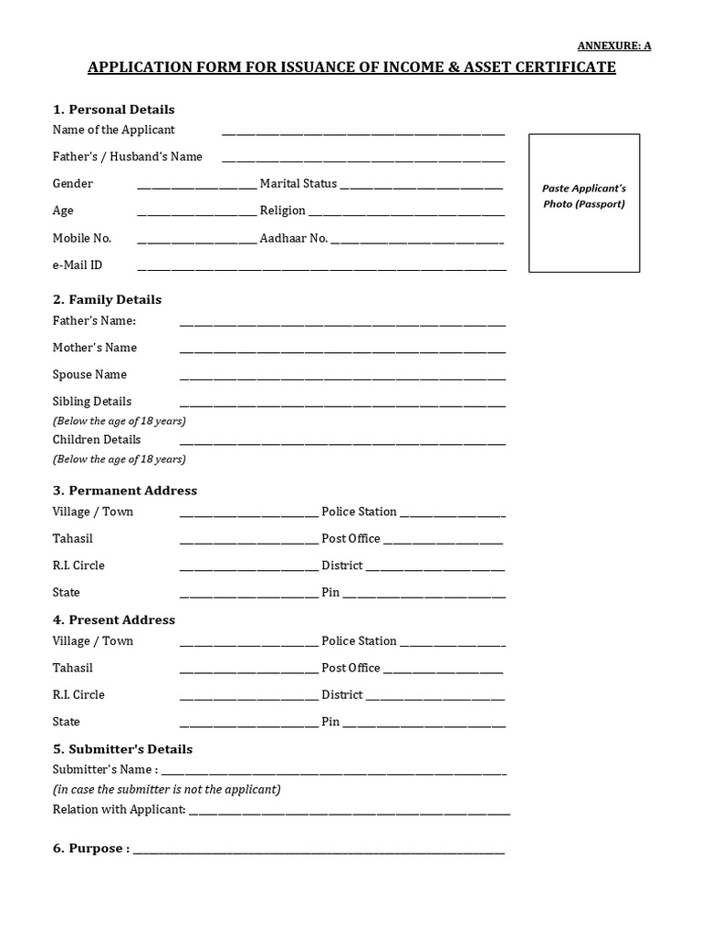 EWS Application Form OdiaPortal.in | PDF | Government And Personhood