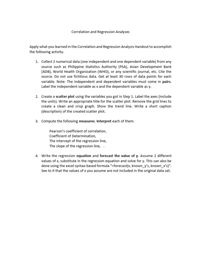 Assignment - Correlation & Regression | PDF