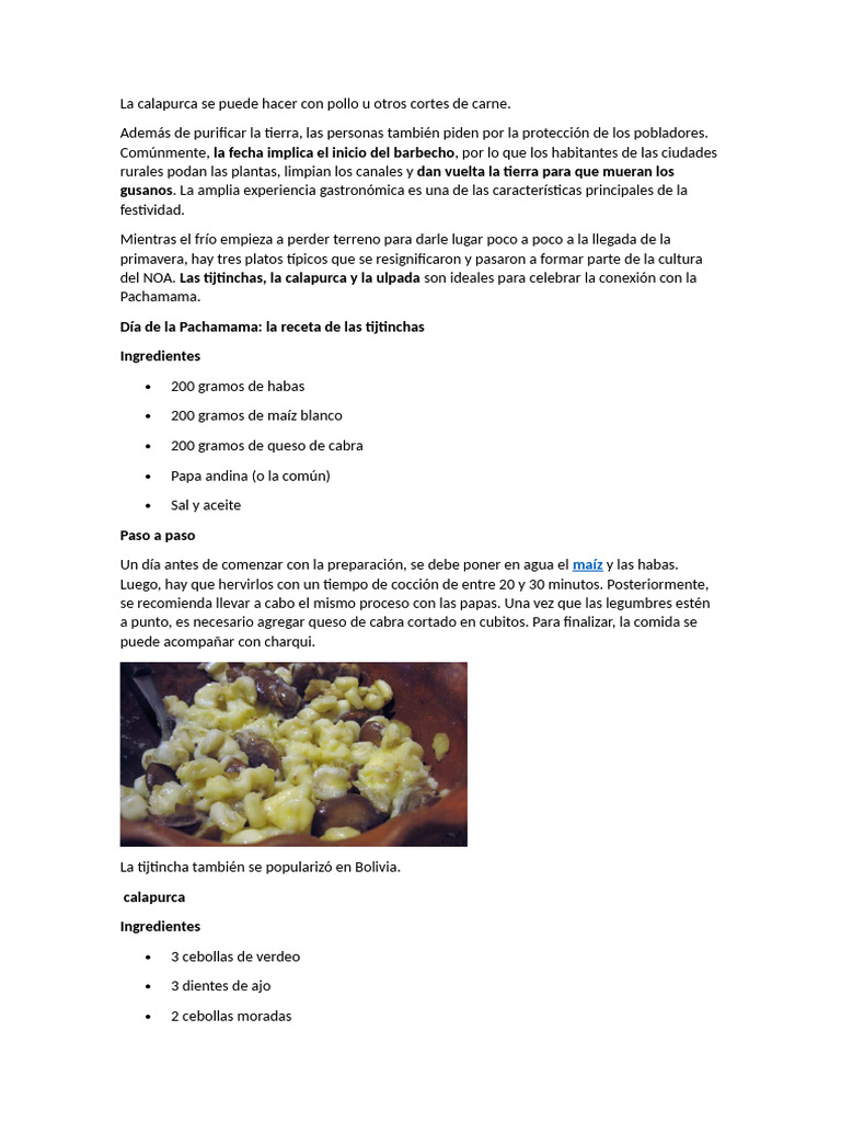 RECETAS CALAPURCA Y CONSEJO DE PREPARACION QUINOA | PDF | Cocinando ...