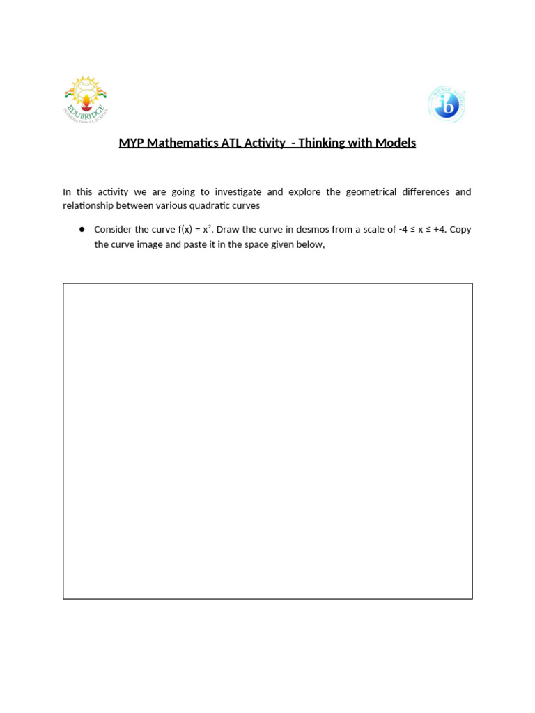 ATL Activity _ MYP Quadratics (1) | PDF
