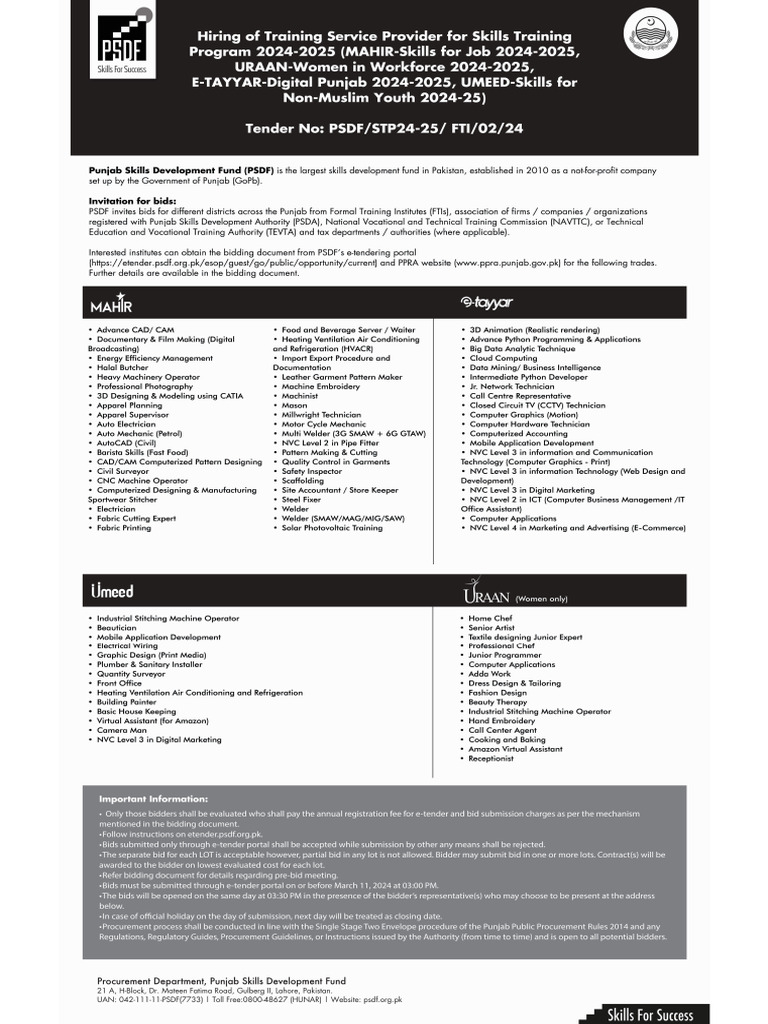 Skills Training Program 2024 25 | PDF