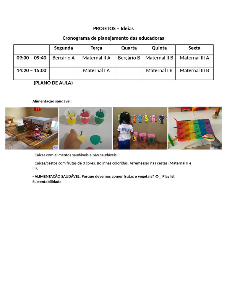 PROJETOS - Ideias | PDF