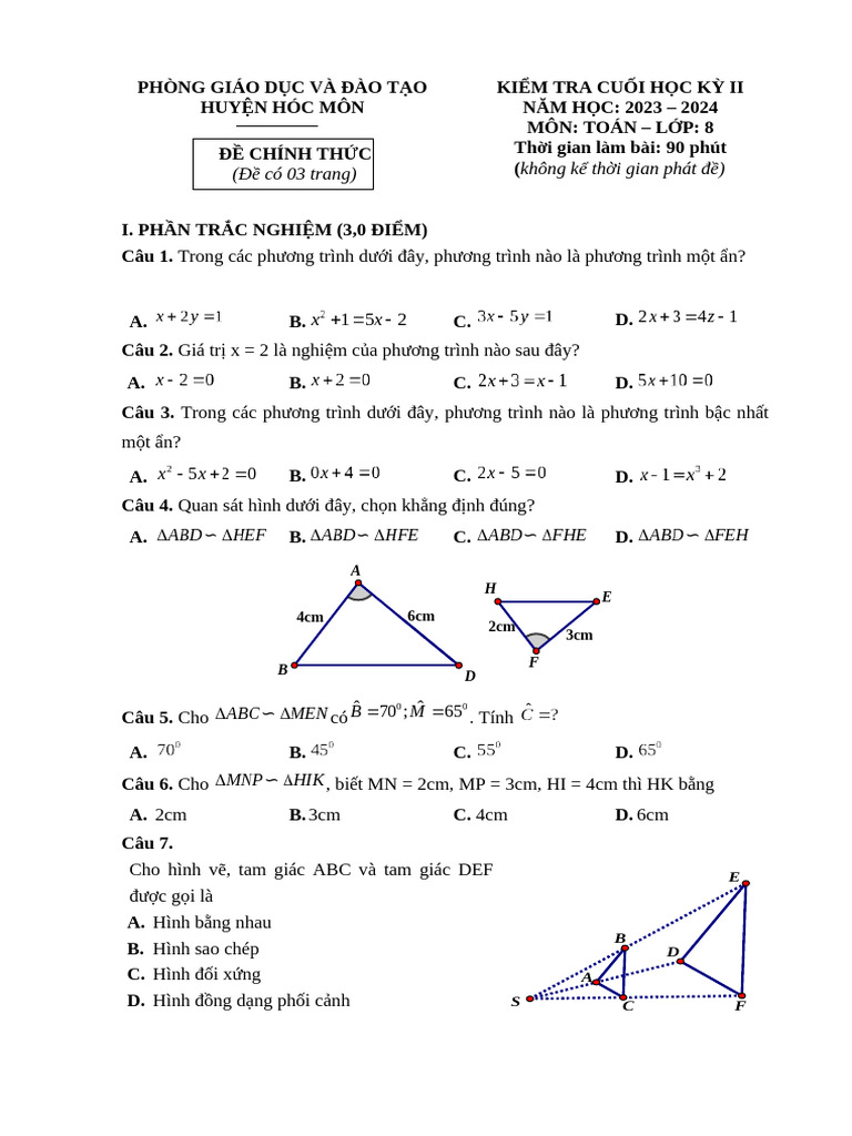 1. De Toan 8 CHKII-23-24 (CT)_c2nguyenvanbua.tphcm | PDF
