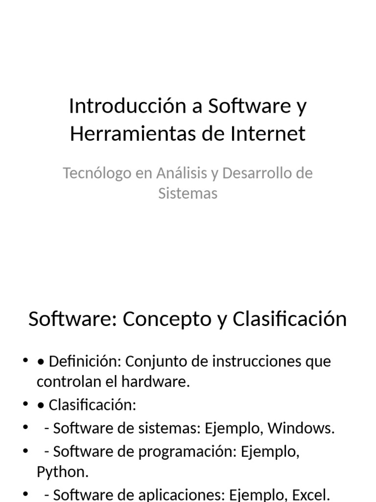 Software y Herramientas TIC-presentacion Basica Sesion 1 | PDF