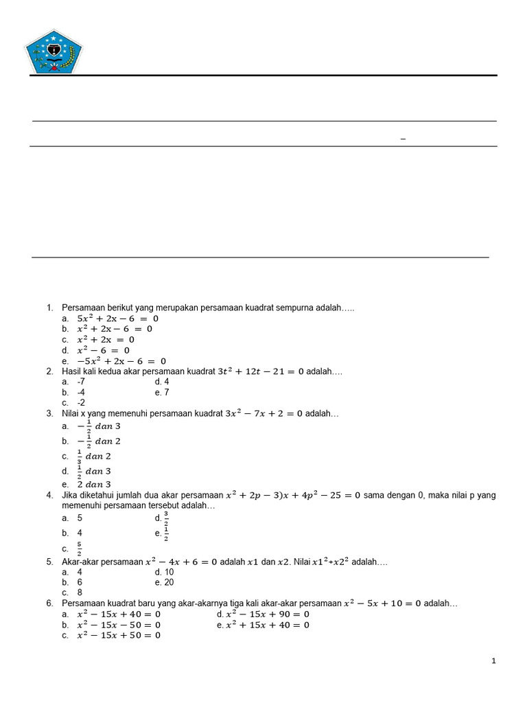 SOAL PSAS Ganjil 2024 Matematika Kelas XI AKLTKRO | PDF