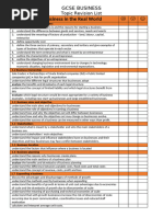 GCSE Business Revision Checklist 2025 | PDF | Entrepreneurship ...