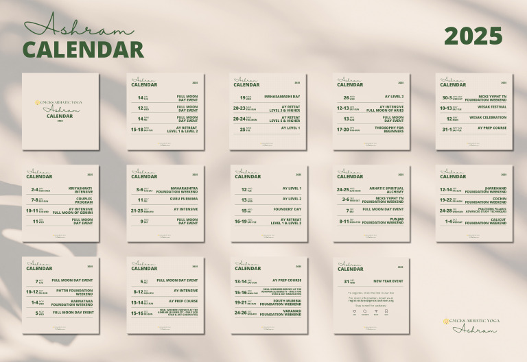 GMCKS Ashram Schedule 2025 Overview | PDF