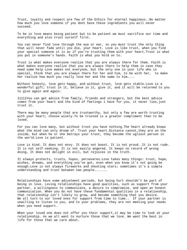 Trust | PDF | Love