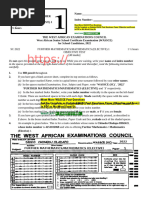 WASSCE Core Math 2025 Practice | PDF