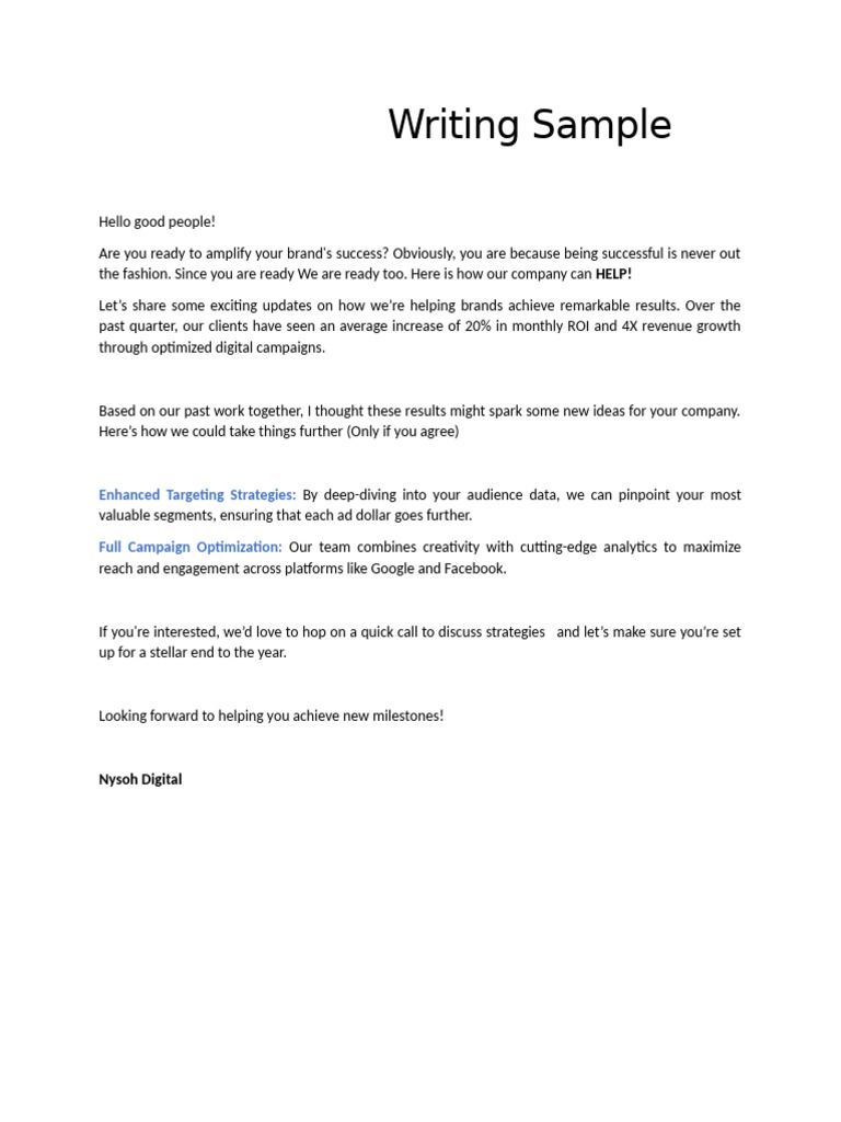 Writing Sample of Kazi Rukaia Afroz | PDF