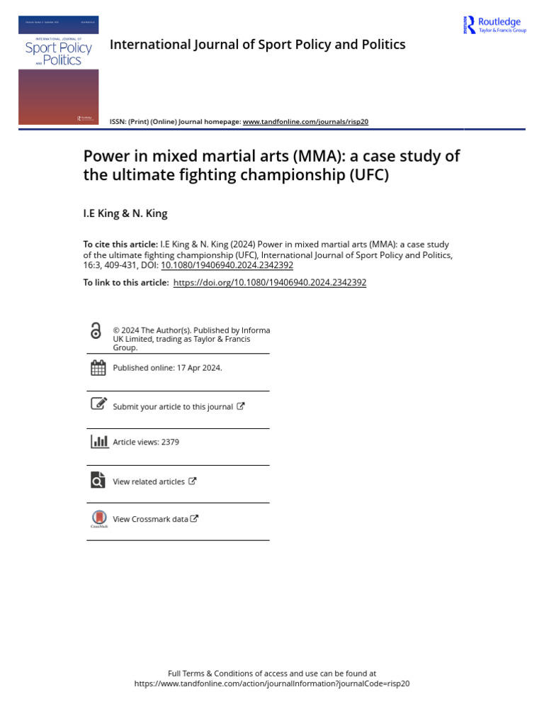 UFC's Monopoly Power in MMA Explained | PDF | Ultimate Fighting ...