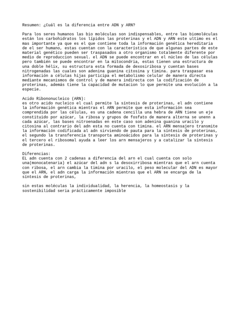 Resumen ¿Cuál Es La Diferencia Entr | PDF