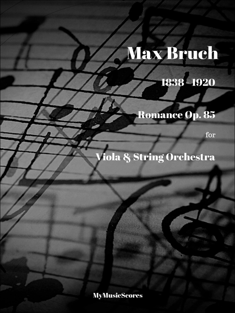 Bruch Romance For Viola and Strings - Score and Parts-A4 | PDF