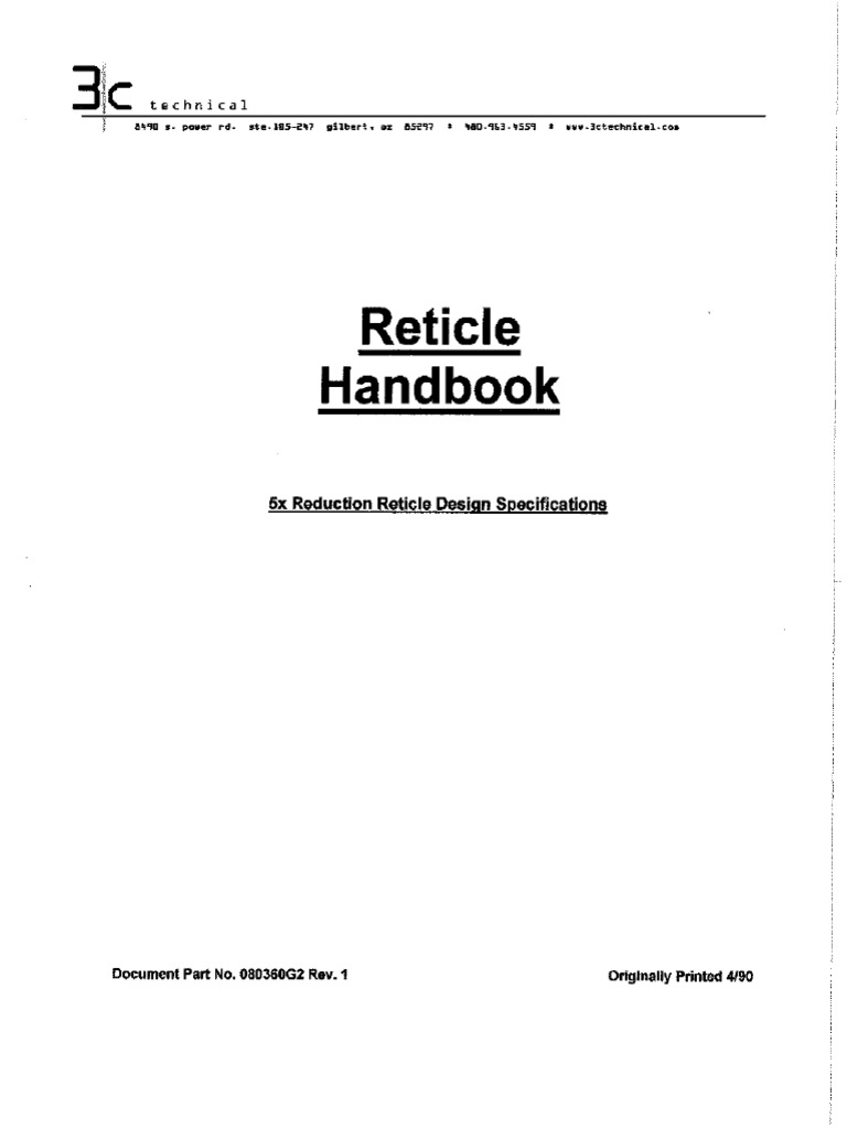 GCA Reticle Handbook | PDF