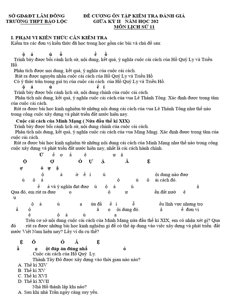 de cuong su 11 | PDF