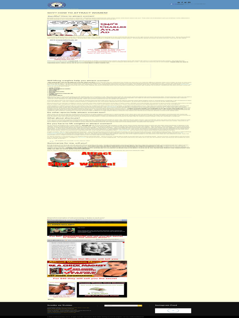 Scooby1961 - Shy How to attract women | PDF | Humour | Self Esteem