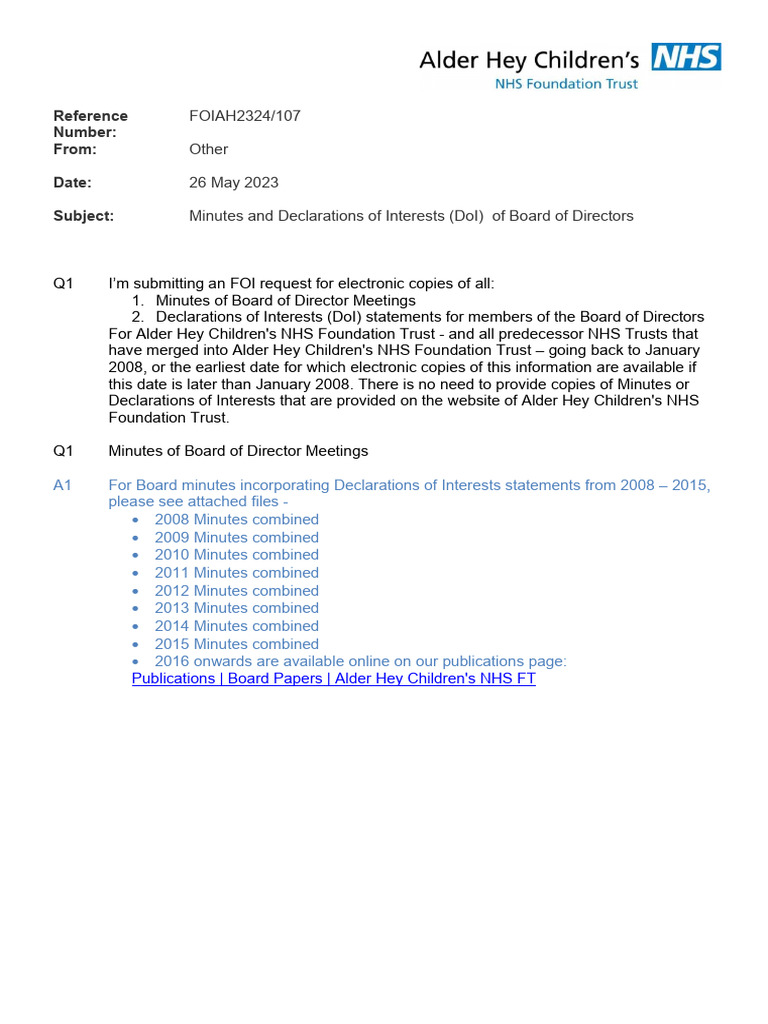 Isaiah Nelson - Appointment | PDF | Governance | Health Care