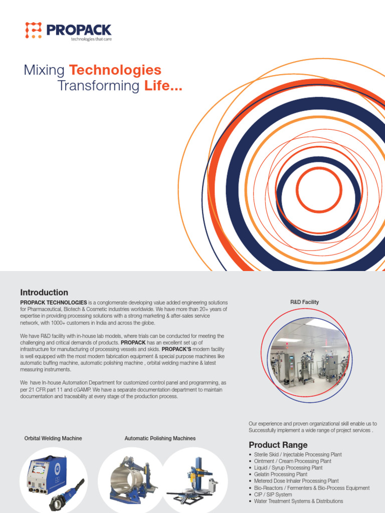 Propack - Sterile Processing Skid Brochure | PDF