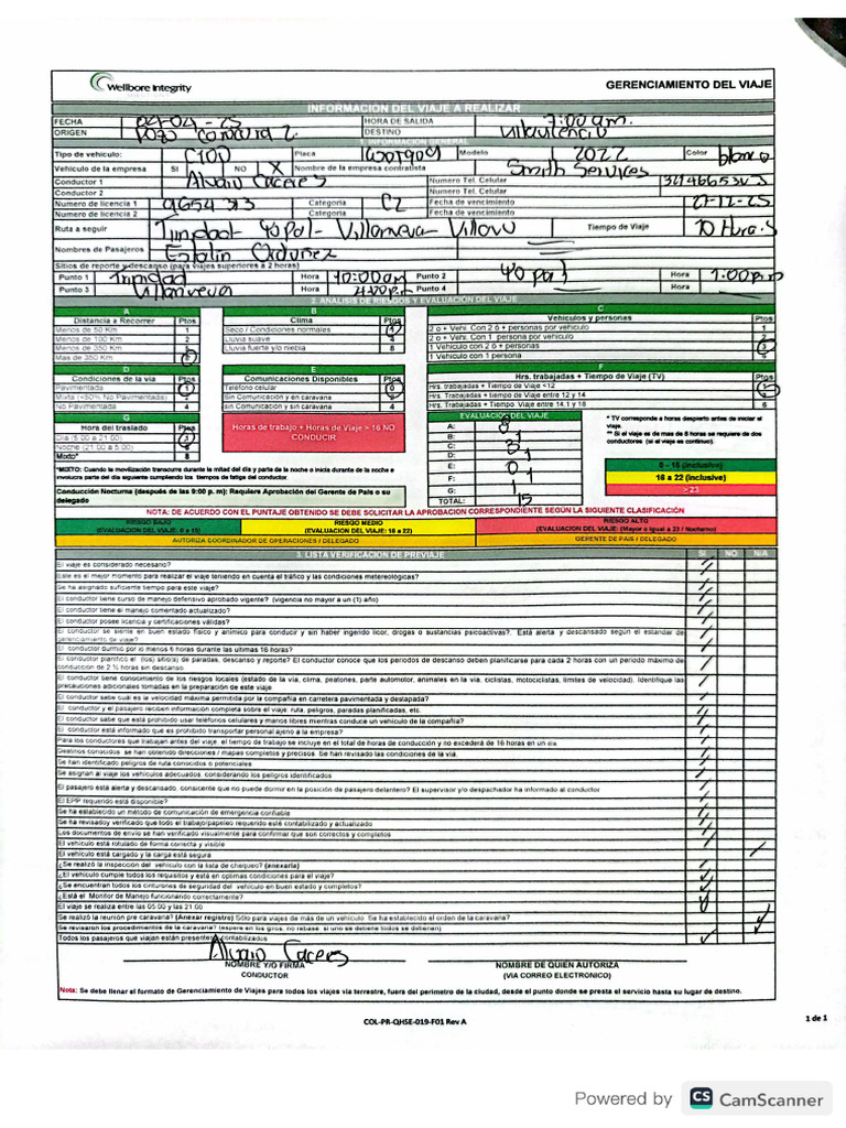 2. GV WDT-909 Ruta Pozo Corocora 2 - Villavicencio | PDF