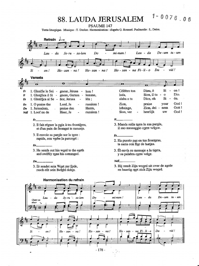 Lauda Jerusalem Dominum Rameaux | PDF