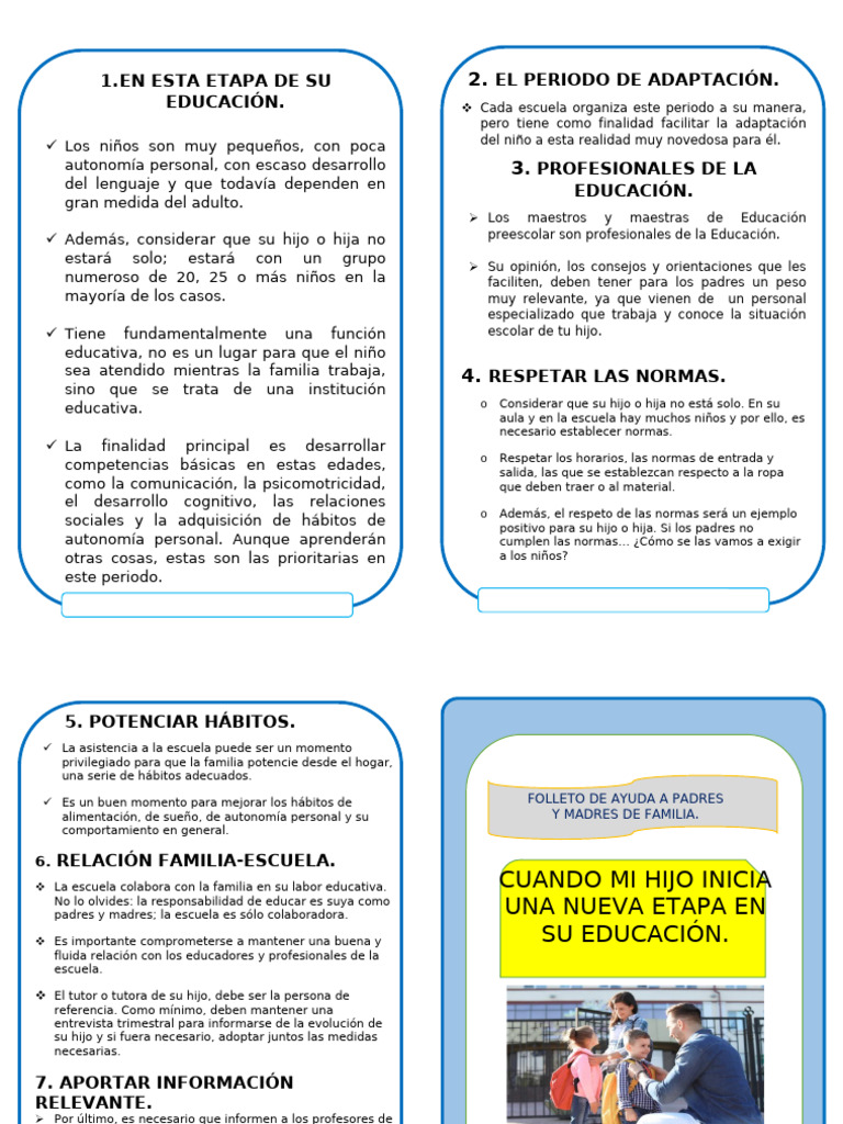 Diptico Preescolarrrrrrrrr | PDF | Educación de la primera infancia ...