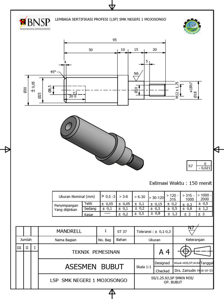 Asesmen Bubut Rev - Ok | PDF