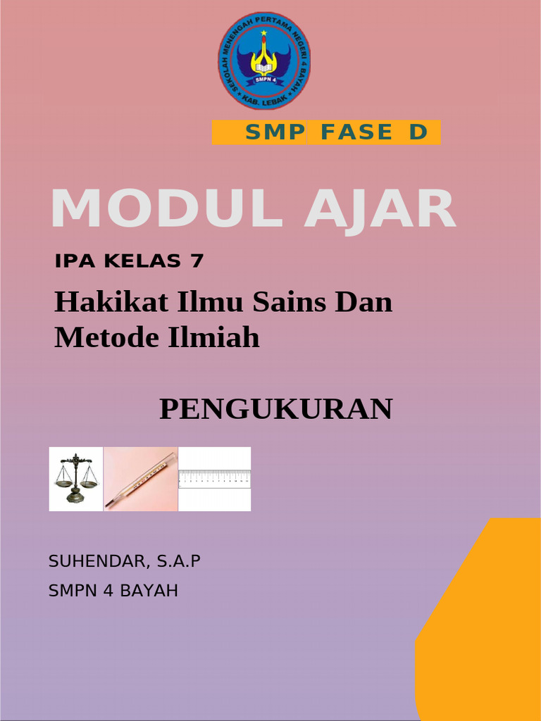 Modul Ajar Supervisi Ipa7 (Pengukuran) | PDF