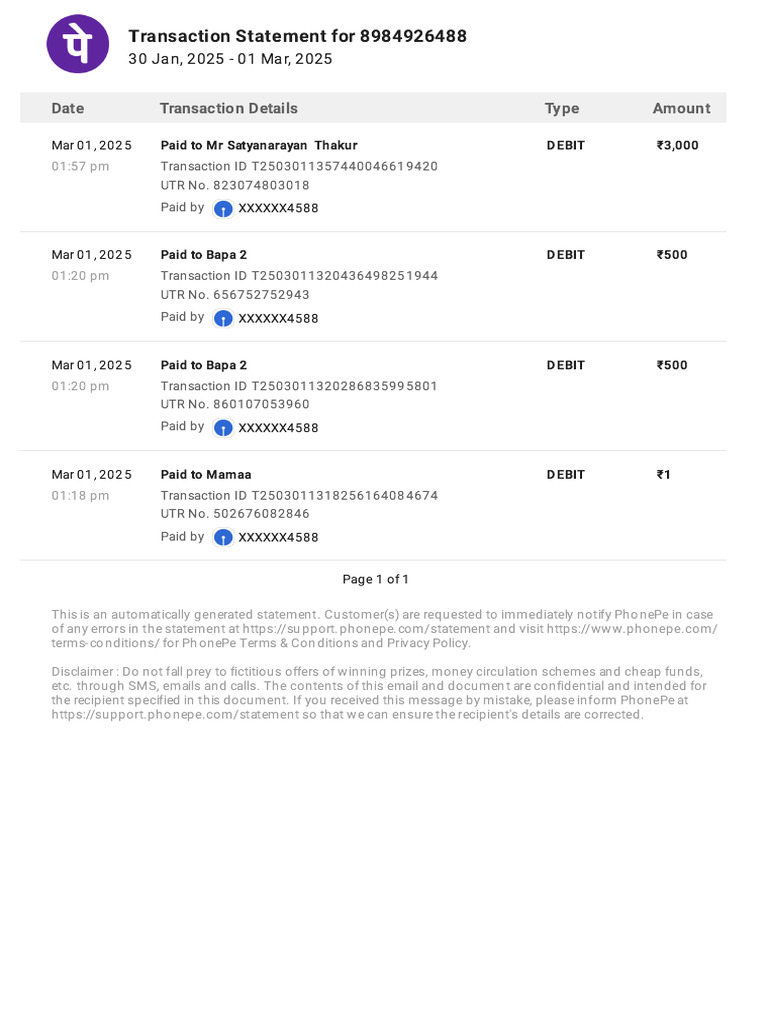 PhonePe_Statement_Jan2025_Mar2025 | PDF