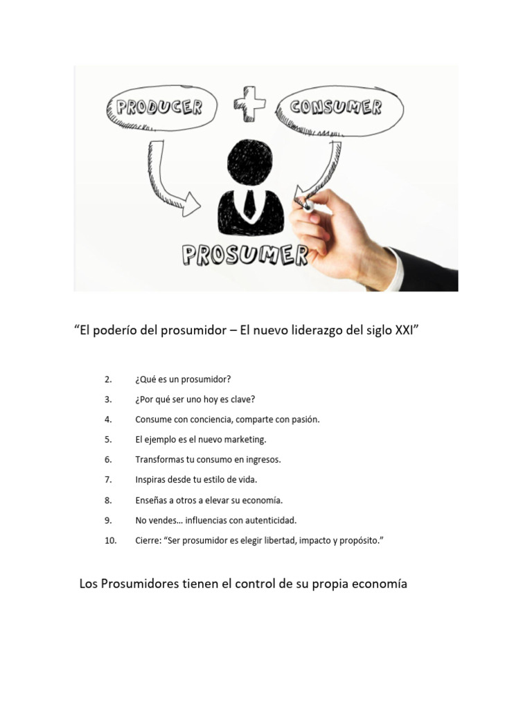 Prosumidor: Liderazgo y Riqueza Consciente | PDF | Los consumidores ...