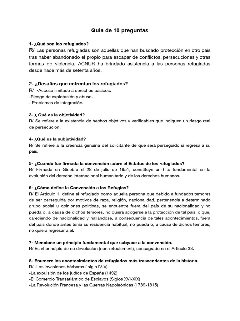 Documento sin título (1) | PDF | Refugiado | Alto Comisionado de las ...