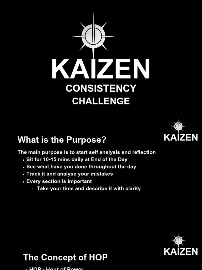 Kaizen Consistency Challenge Guide | PDF