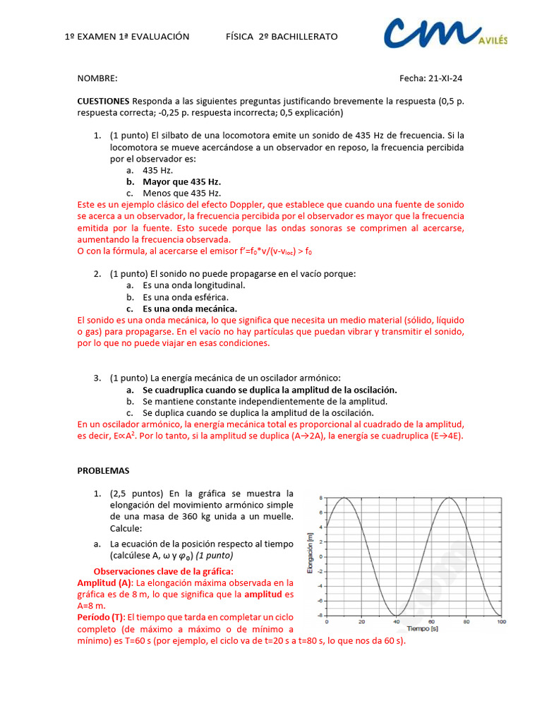 1 Exa 1eva Sol | PDF | Olas | Sonido
