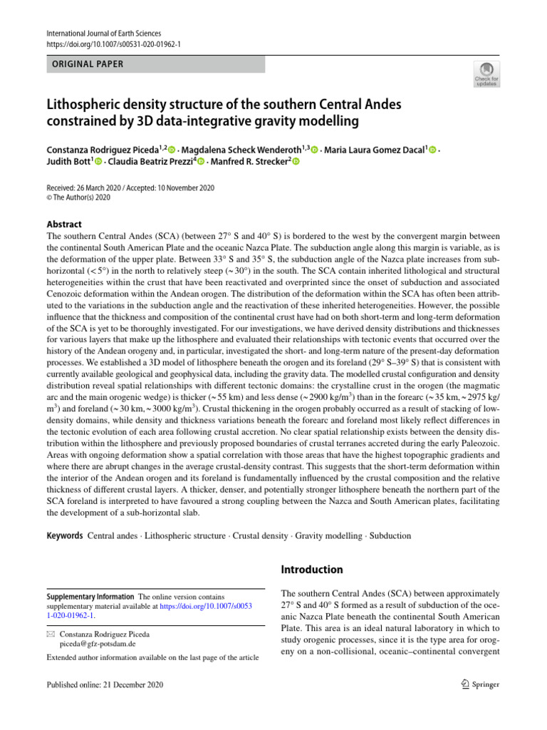 Lithospheric_density_structure_of_the_southern_Cen | PDF | Plate ...