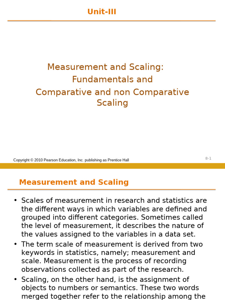 Measurement and Scale | PDF | Level Of Measurement | Statistics
