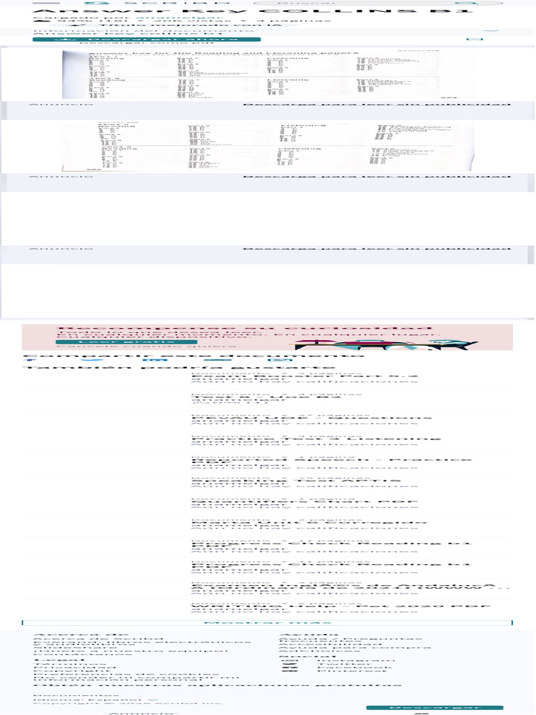 Answer Key Collins b1 PDF | PDF
