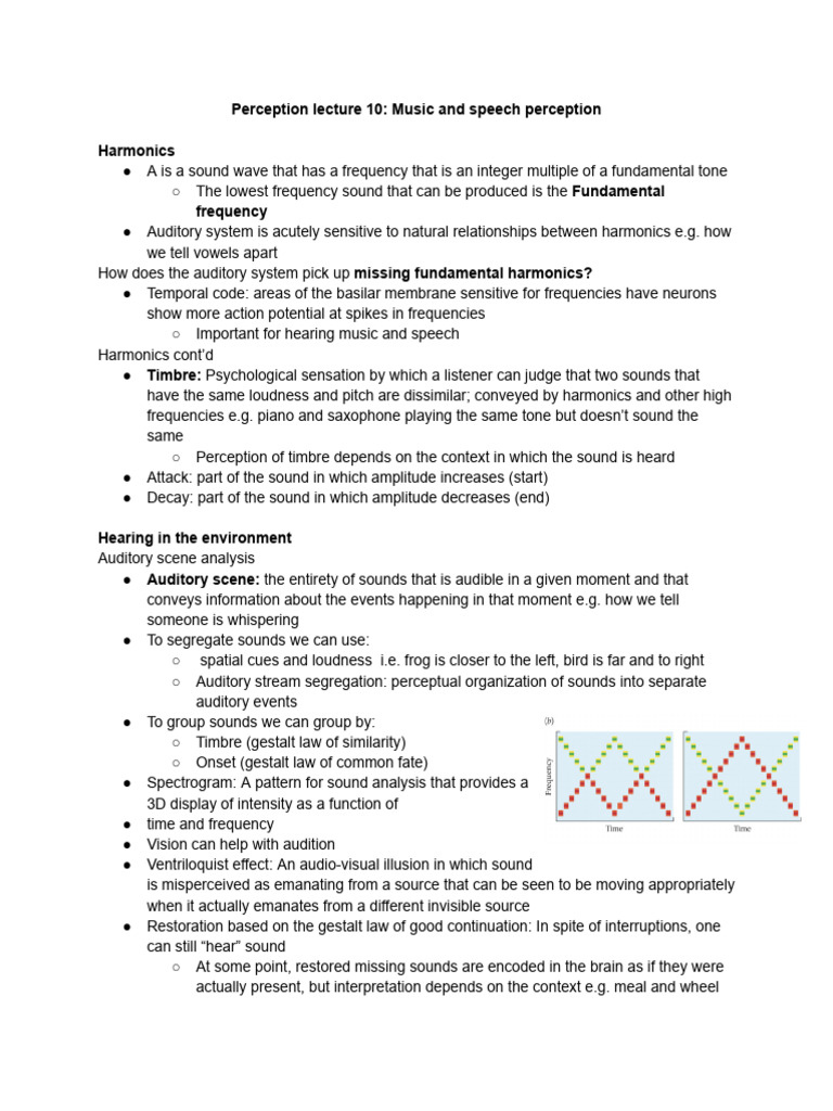 Introduction To Perception Lecture 10 | PDF | Pitch (Music) | Sound